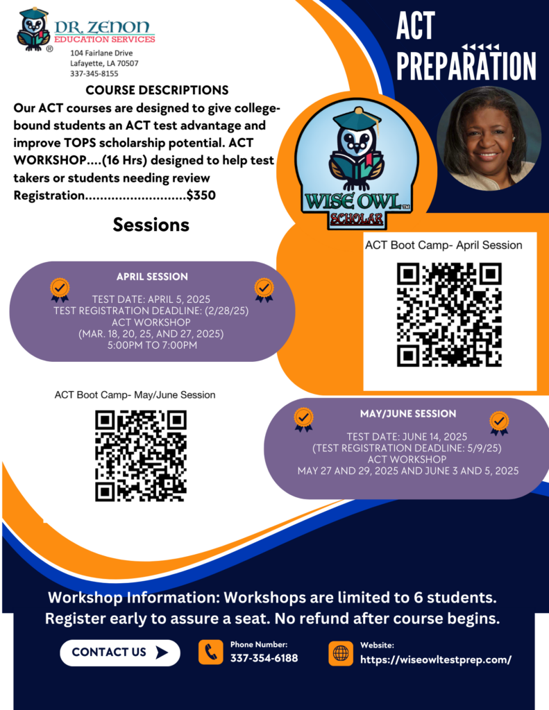 ACT PREPARATION BOOT CAMPS - Wise Owl Test Prep